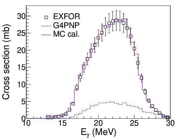 A data-based photonuclear simulation algorithm for determining specific ...