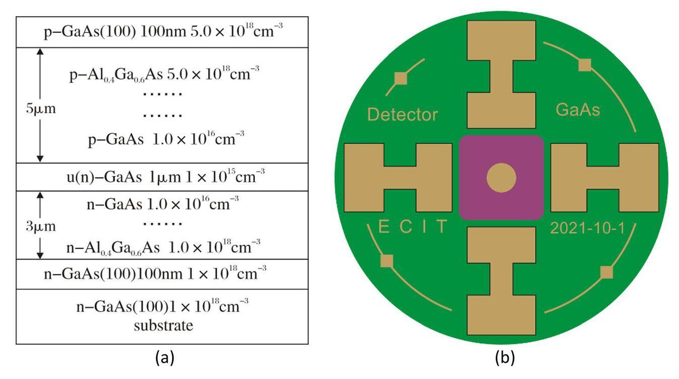 Graded composition and doping p-i-n AlxGa1-xAs/GaAs detector for ...